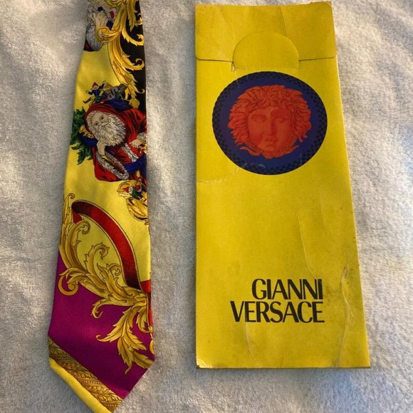 Accessories | Vintage Gianni Versace Christmas Santa Claus Tie | Poshmark